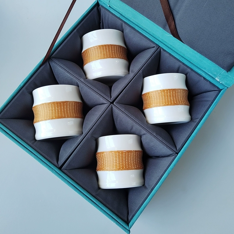 Bamboo Weave Porcelain Cup - Handmade with Love💝